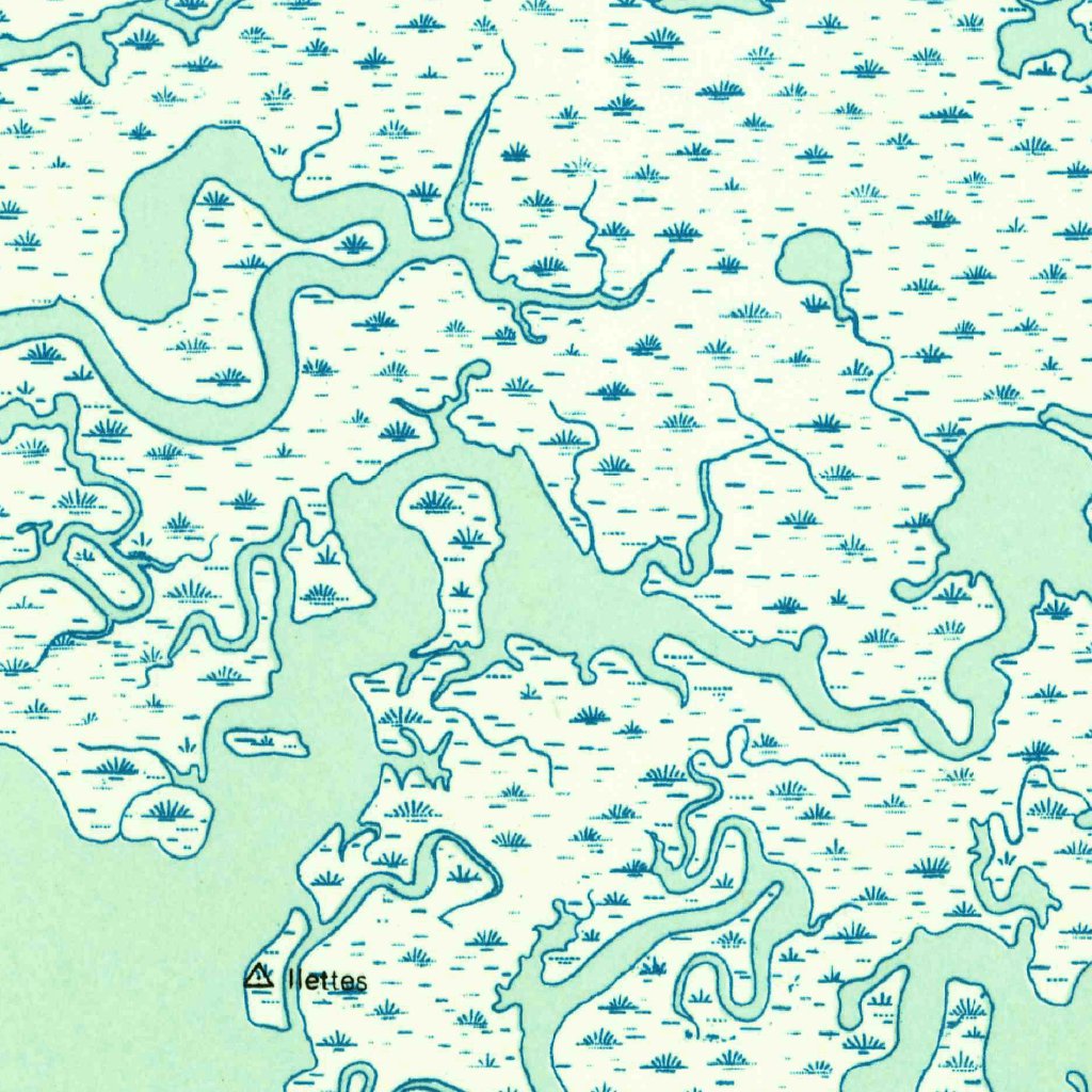 Grand Bayou Du Large, LA (1949, 31680-Scale) Map by United States ...