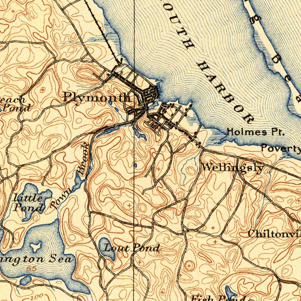 Plymouth, MA (1889, 62500-Scale) Map by United States Geological Survey ...