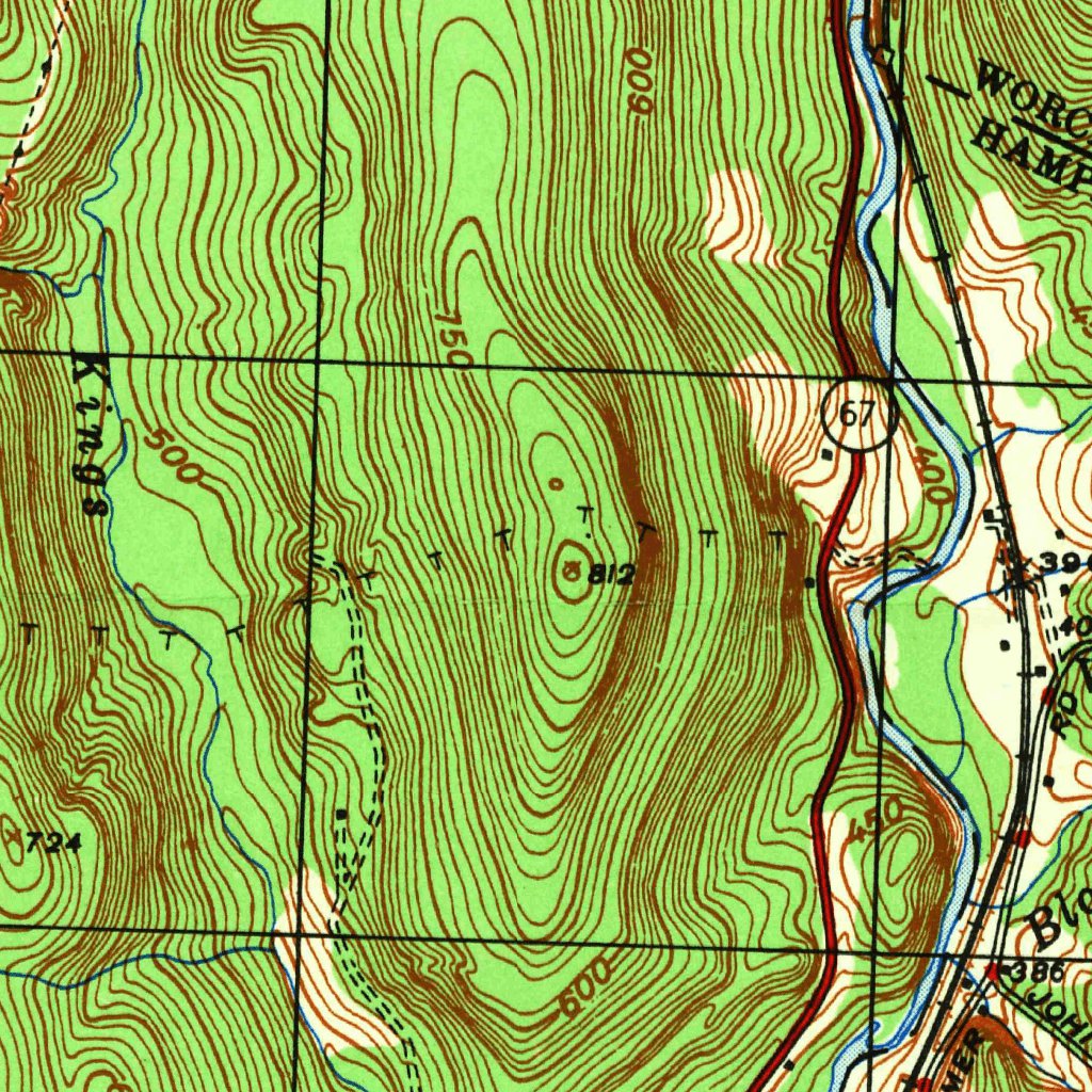 Palmer, MA (1947, 25000-Scale) Map by United States Geological Survey ...