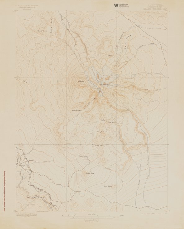 CA-SHASTA SPECIAL: Authoritative US Topos Historic 1897 Map by Western ...