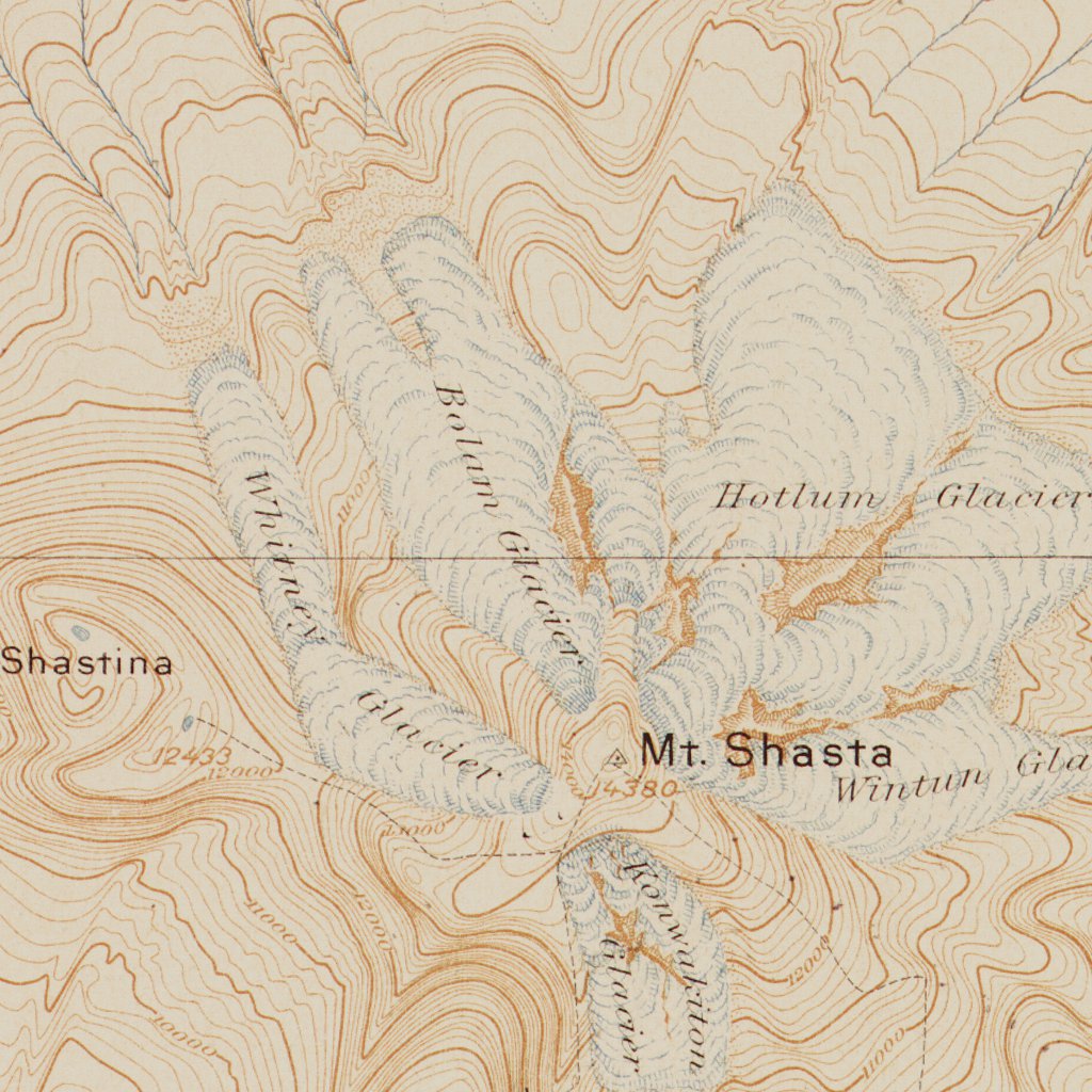 CA-SHASTA SPECIAL: Authoritative US Topos Historic 1897 Map by Western ...