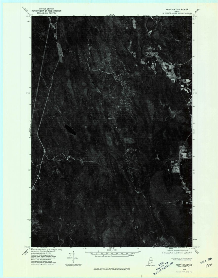 Ten Mile Lake, ME (1975, 24000-Scale) Map by United States Geological ...