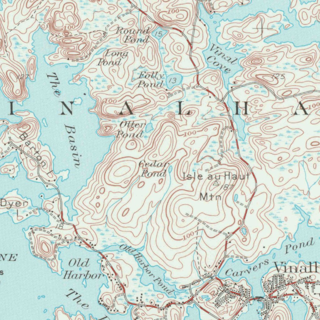 Vinalhaven, ME (1941, 62500-Scale) Map by United States Geological ...