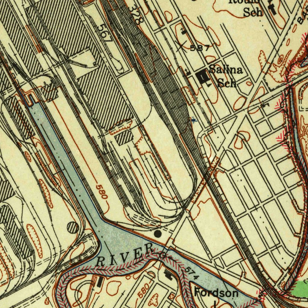 Dearborn, MI (1942, 24000-Scale) Map by United States Geological Survey ...