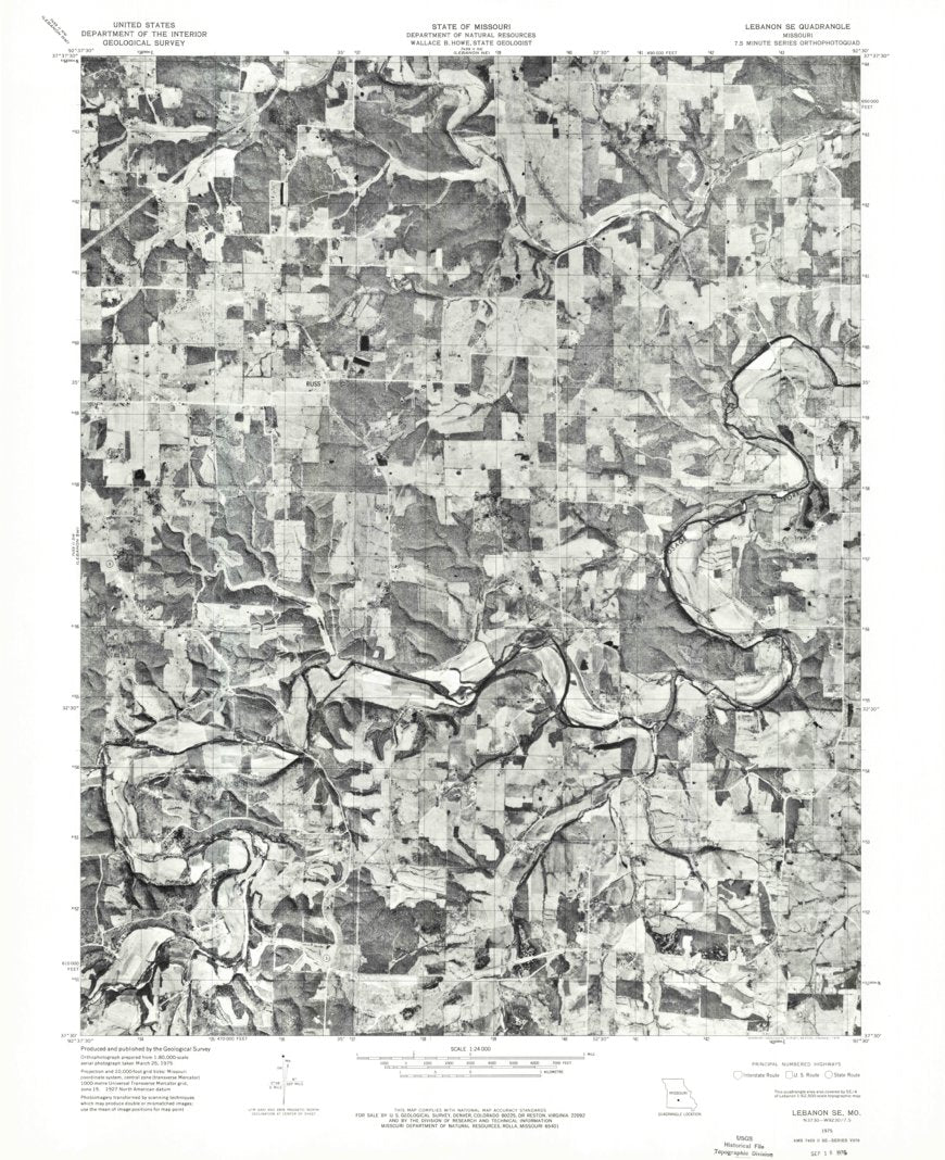 Russ, MO (1975, 24000-Scale) Map by United States Geological Survey ...