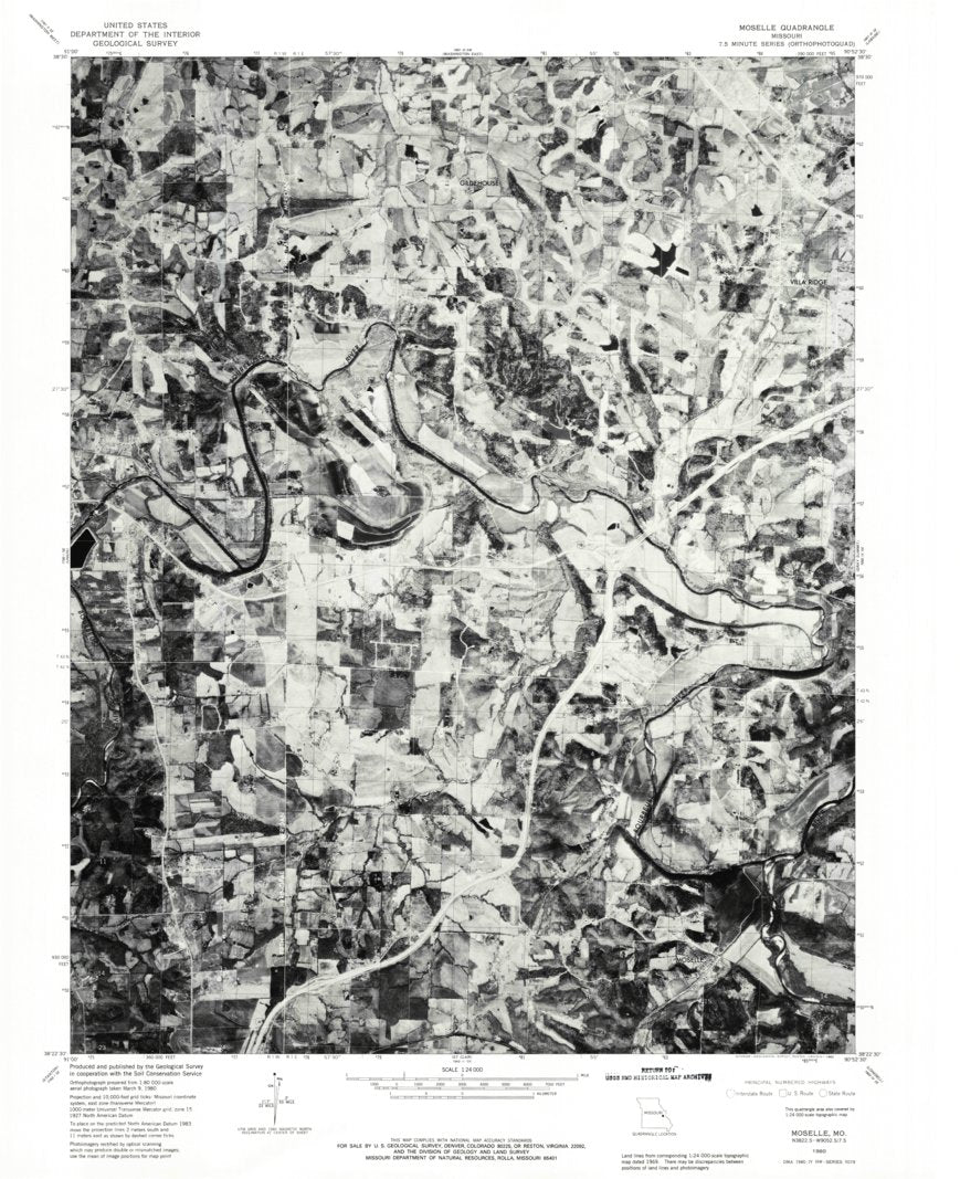 Moselle, MO (1980, 24000-Scale) Map by United States Geological Survey ...