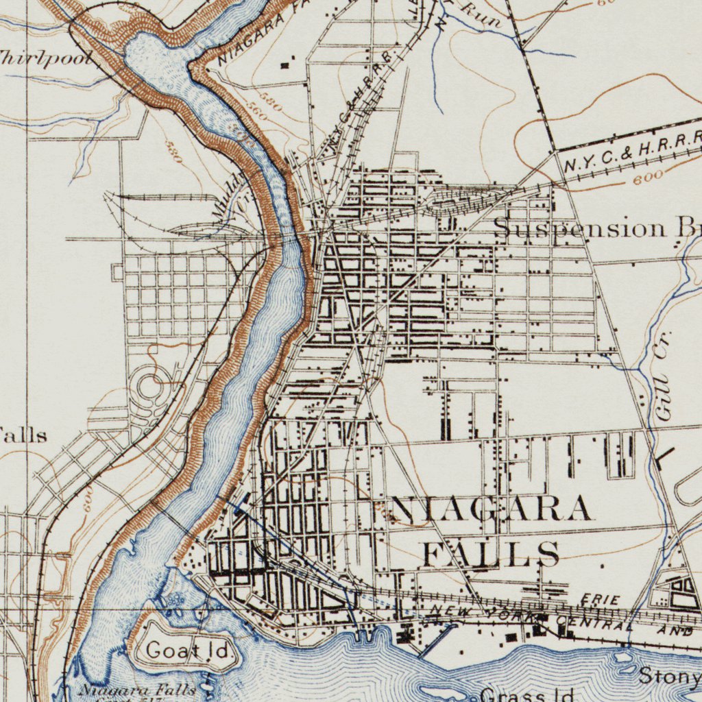 NY-NIAGRA FALLS: Authoritative US Topos Historic 1901 Map by Western ...