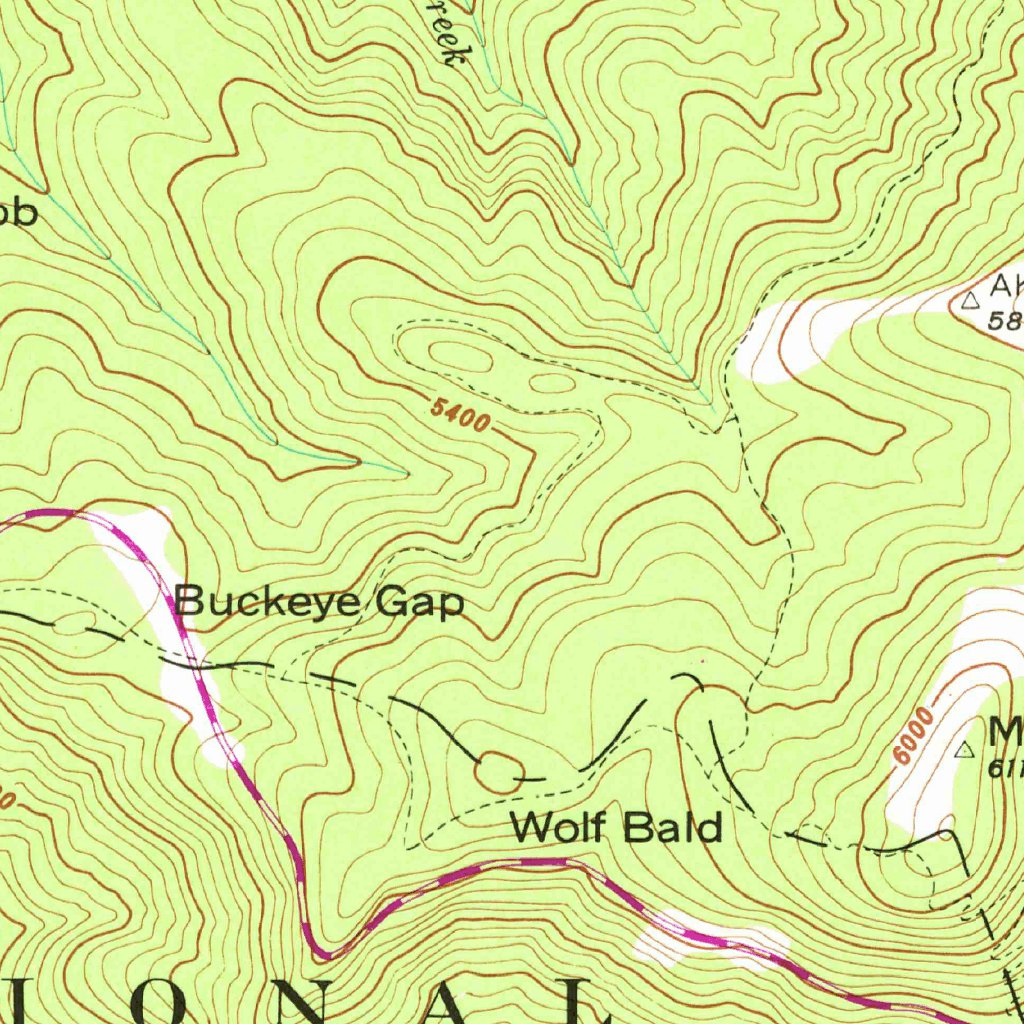 Sam Knob, NC (1946, 24000-Scale) Map by United States Geological Survey ...