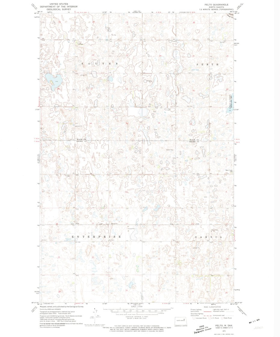 Pelto, ND (1971, 24000-Scale) Map by United States Geological Survey ...