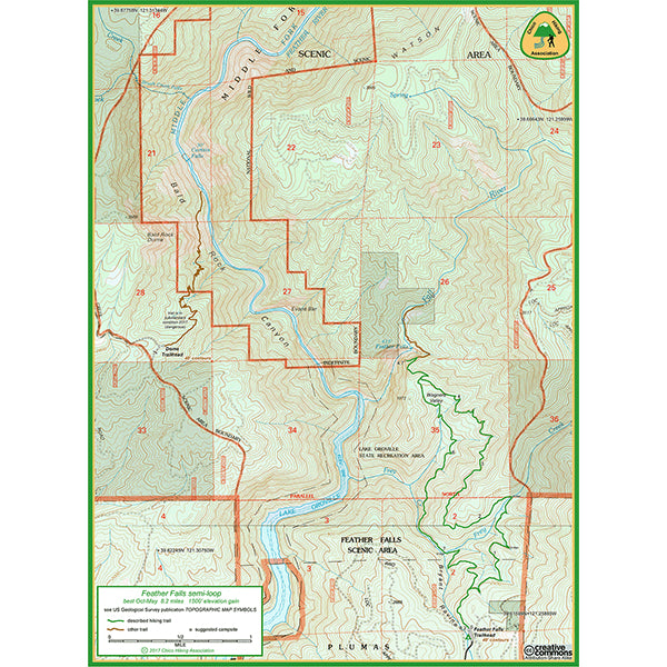 Feather Falls hike Map by Sacramento Valley Hiking Conference | Avenza Maps