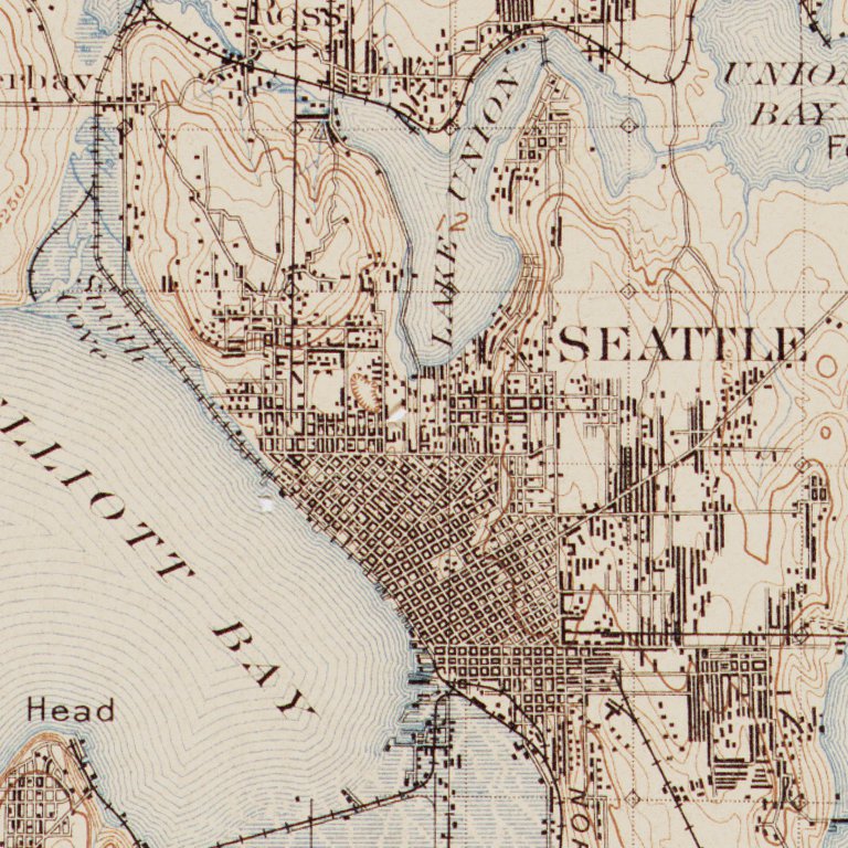 WA-SEATTLE: Authoritative US Topos Historic 1897 Map by Western ...