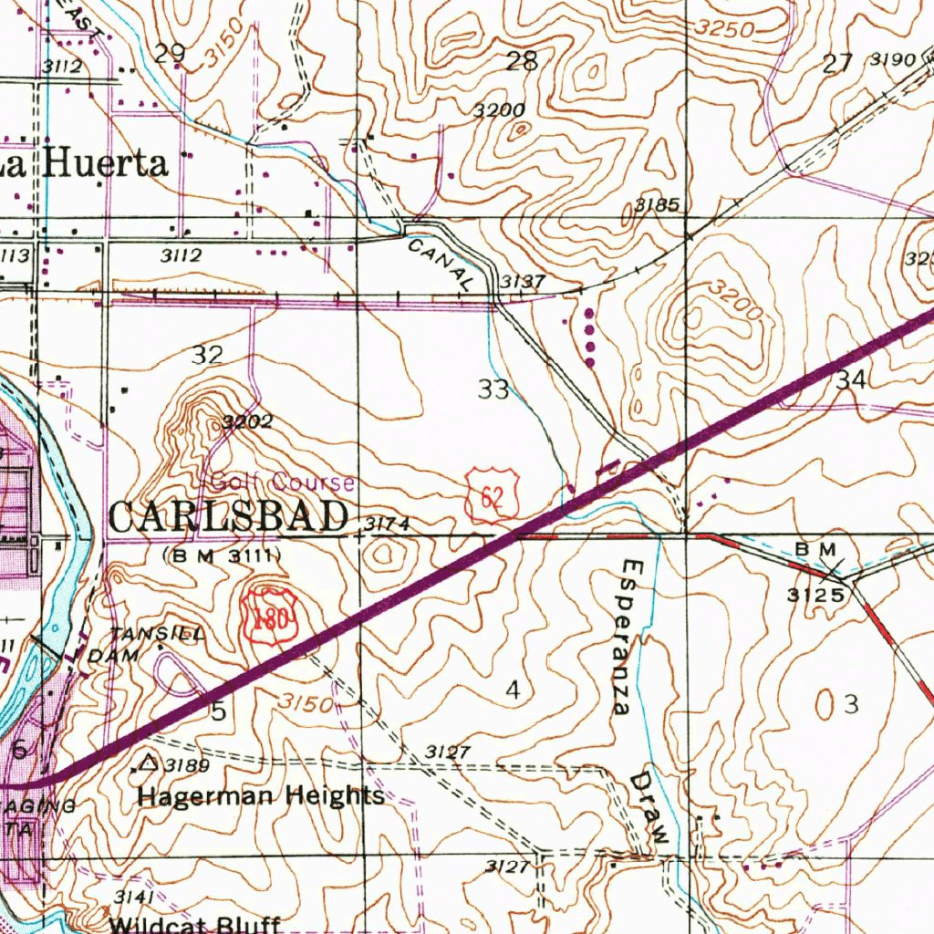 Carlsbad, NM (1939, 62500-Scale) Map by United States Geological Survey ...