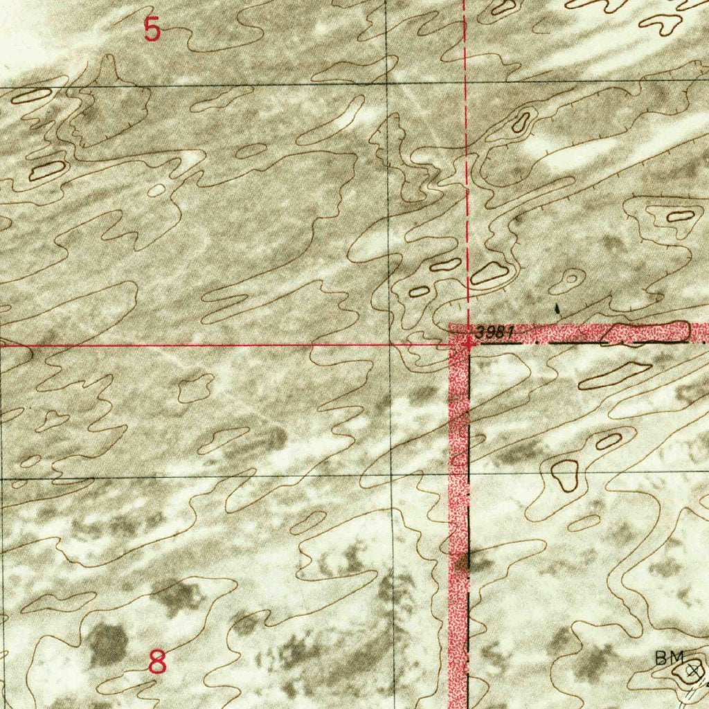 Lake Lucero NE, NM (1982, 24000-Scale) Map by United States Geological ...