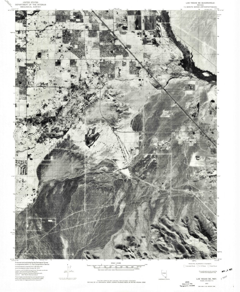 Las Vegas SE, NV (1973, 24000-Scale) Map by United States Geological ...