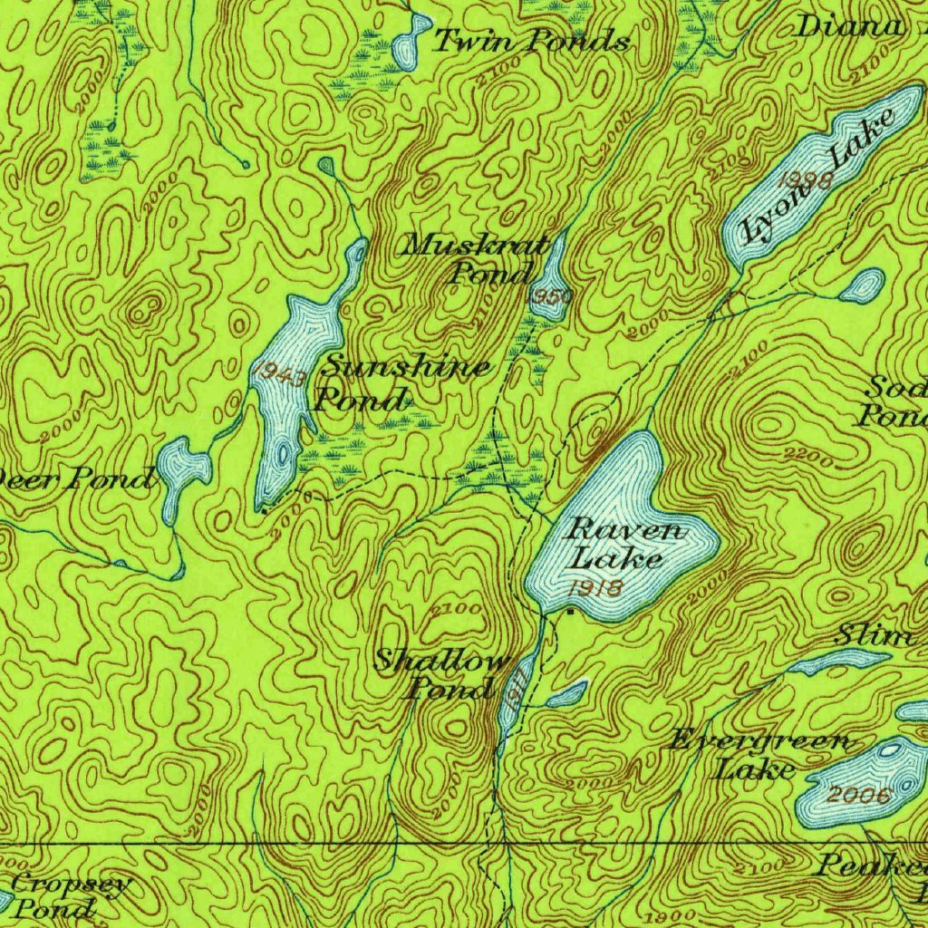 Number Four, NY (1912, 62500-Scale) Map by United States Geological ...