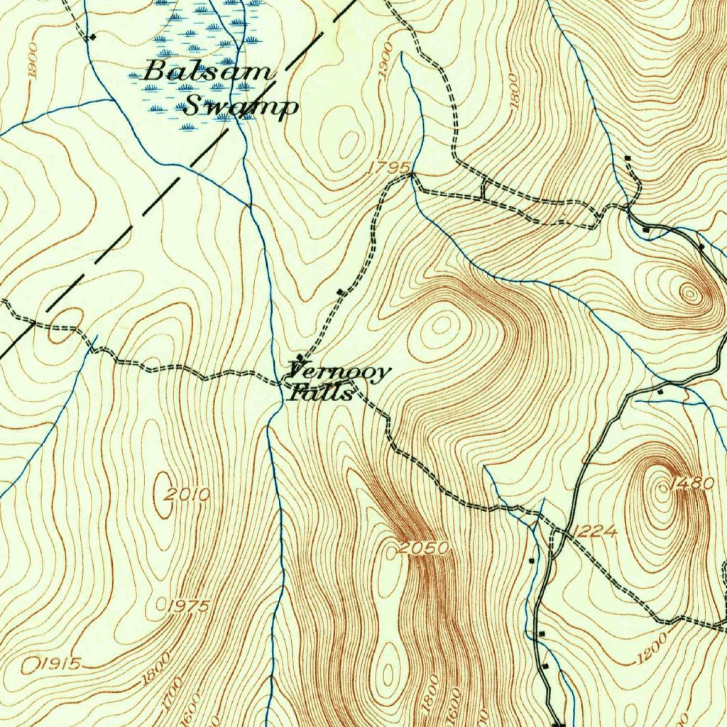 Slide Mountain, NY (1903, 62500-Scale) Map by United States Geological ...