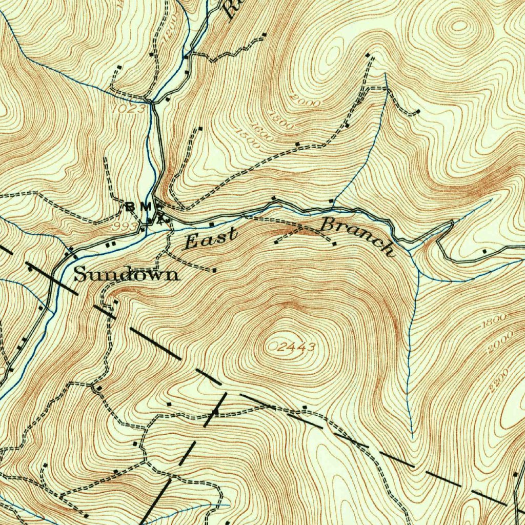 Slide Mountain, NY (1903, 62500-Scale) Map by United States Geological ...