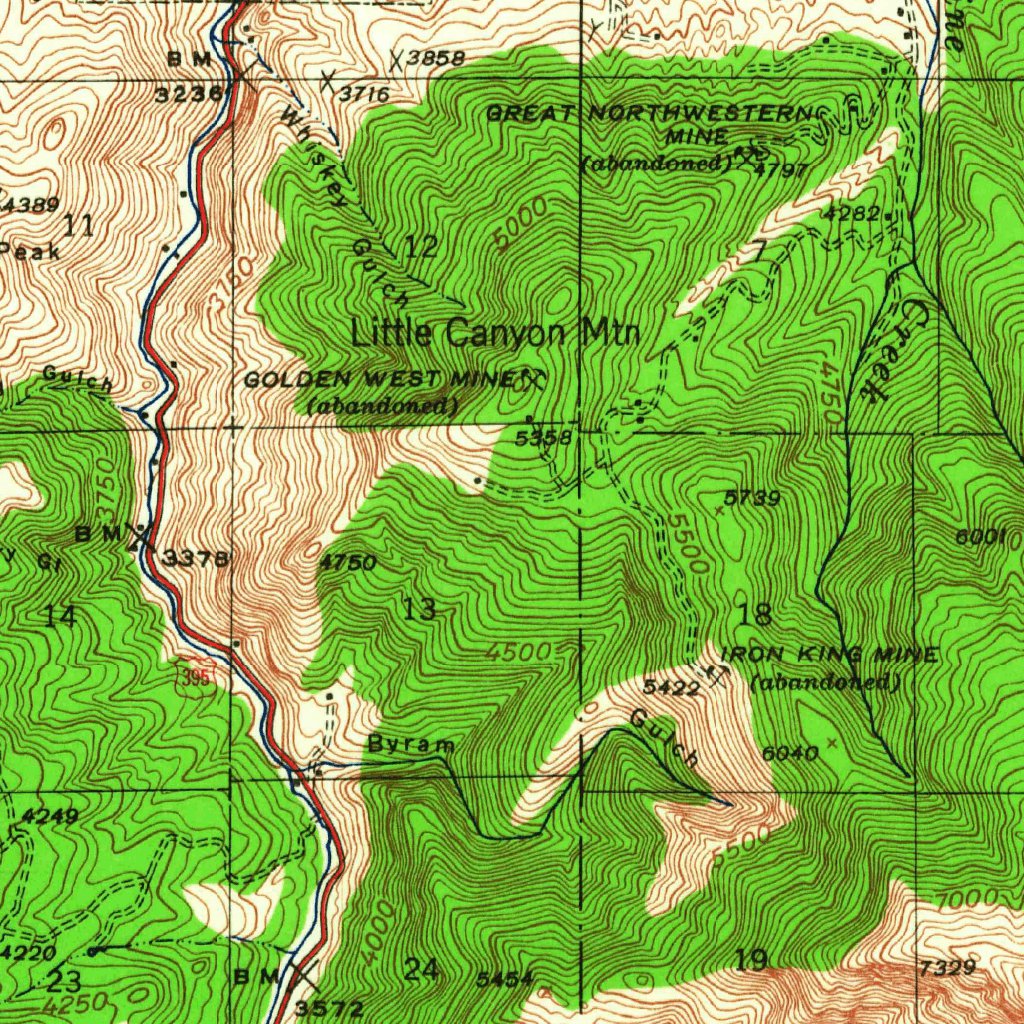 John Day, OR (1940, 62500-Scale) Map by United States Geological Survey ...