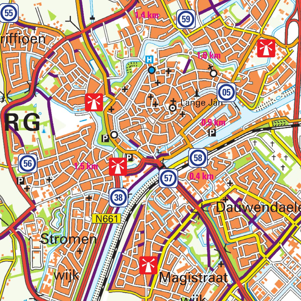 Roompot fietsknooppuntenkaart Midden-Zeeland-2017-geo Map by De Vries ...