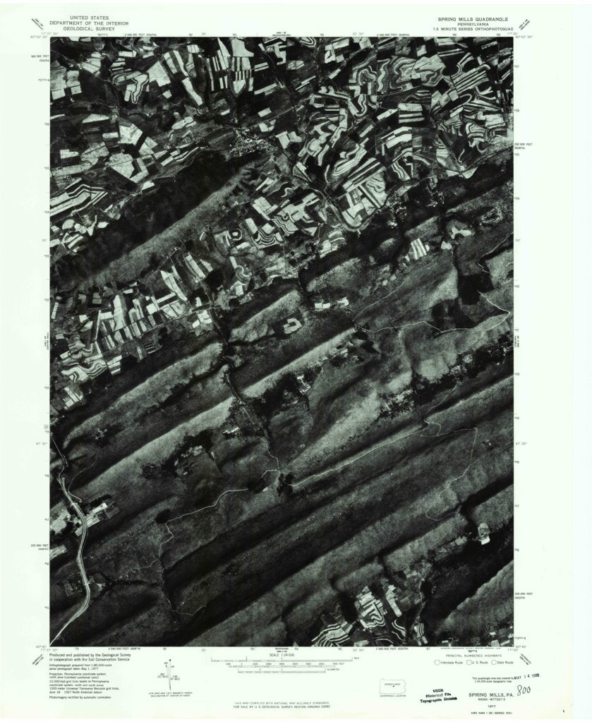 Spring Mills, PA (1977, 24000-Scale) Map by United States Geological ...