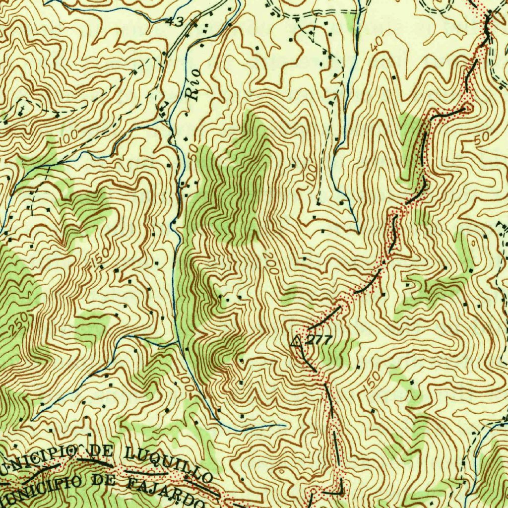 Fajardo, PR (1946, 30000-Scale) Map by United States Geological Survey ...