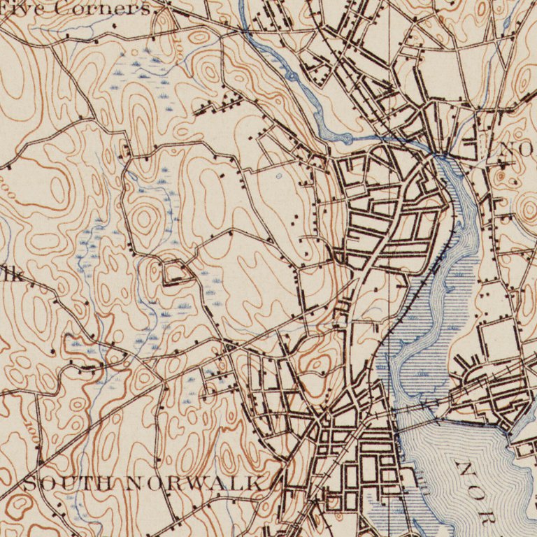 CT-NORWALK: Authoritative US Topos Historic 1893 Map by Western ...