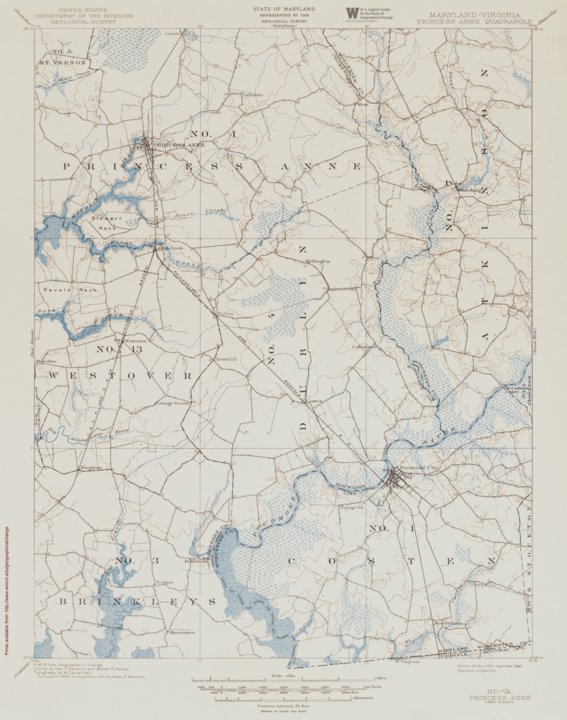 MD-VA-PRINCESS ANNE: Authoritative US Topos Historic 1901 Map by ...