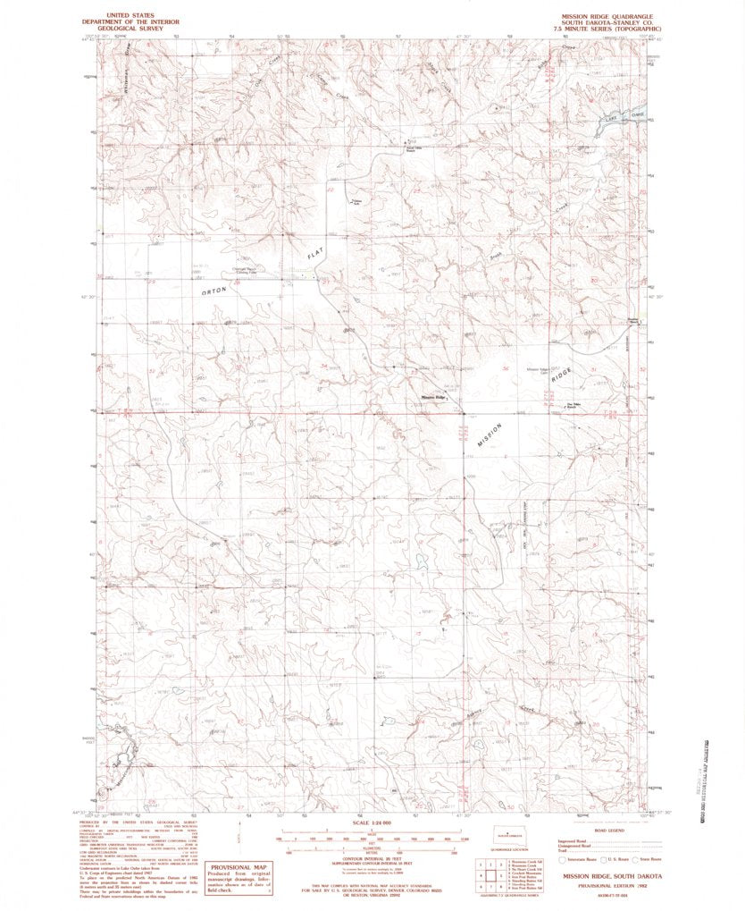 Mission Ridge, SD (1982, 24000-Scale) Map by United States Geological ...