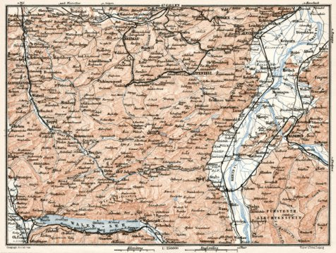 Map of Canton of Appenzell, 1909 by Waldin | Avenza Maps