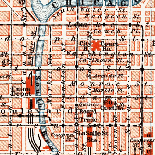 Chicago I city Map, 1909 by Waldin | Avenza Maps
