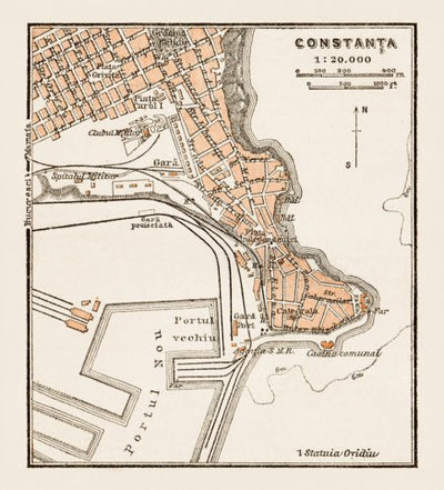Constanța city Map, 1914 by Waldin | Avenza Maps