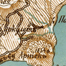 South Crimea: Alupka - Yalta region Map, 1904 by Waldin | Avenza Maps