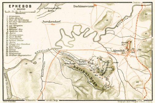 Map Showing Ephesus