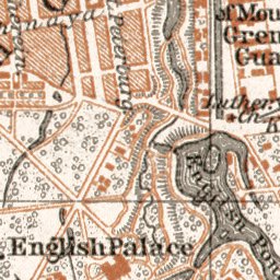 Peterhof (Петергофъ) town plan, 1914 Map by Waldin | Avenza Maps