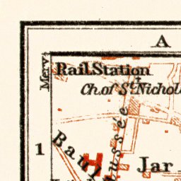 Samarkand (Самаркандъ, Samarqand) city Map, 1914 by Waldin | Avenza Maps