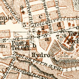 Pyatigorsk (Пятигорскъ) city Map, 1914 by Waldin | Avenza Maps