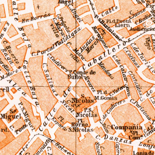 Valencia city Map, 1929 by Waldin | Avenza Maps