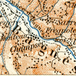 Sion south environs Map, 1909 by Waldin | Avenza Maps