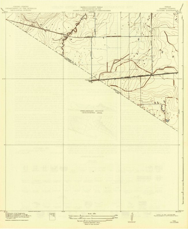 Clodine, TX (1919, 31680-Scale) Map by United States Geological Survey ...