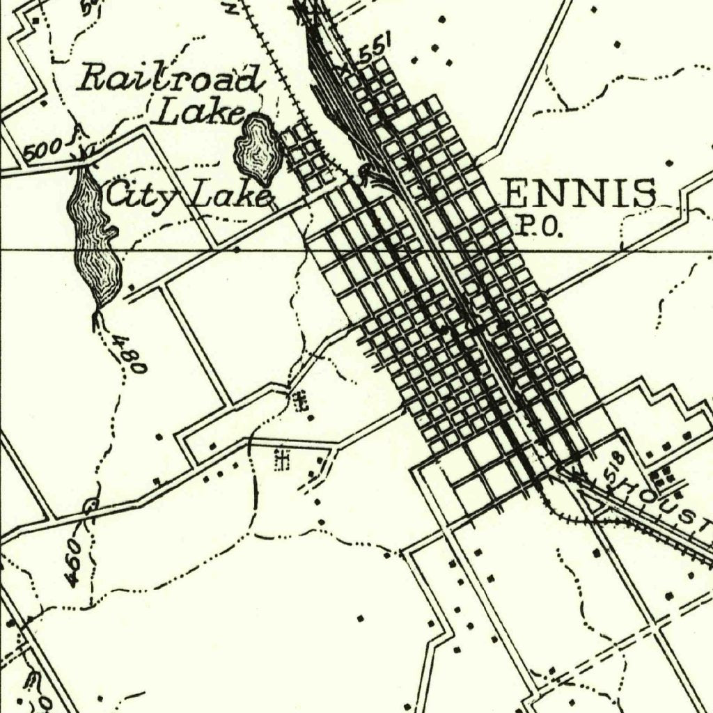 Ennis, TX (1956, 62500-Scale) Map by United States Geological Survey ...