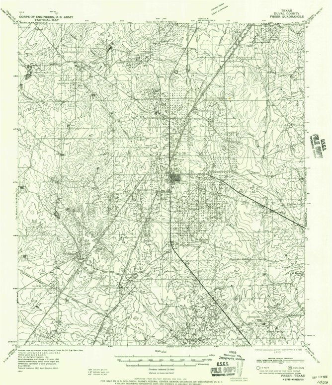 Freer, TX (1956, 62500-Scale) Map by United States Geological Survey ...