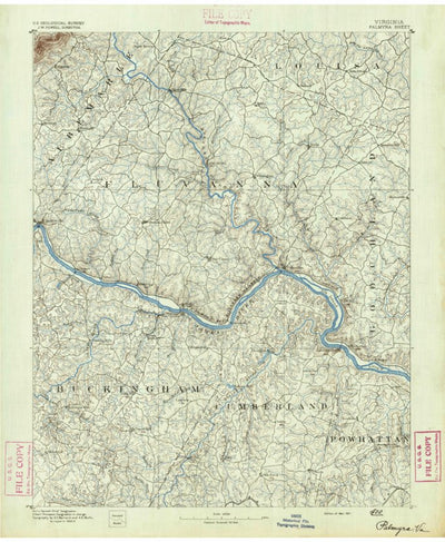 Palmyra, VA (1891, 125000-Scale) Map by United States Geological Survey ...