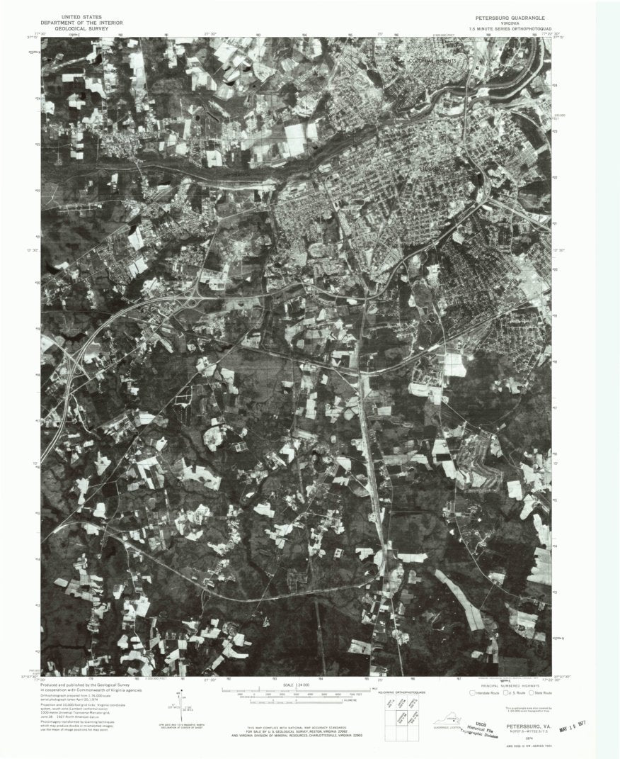Petersburg, VA (1974, 24000-Scale) Map by United States Geological ...