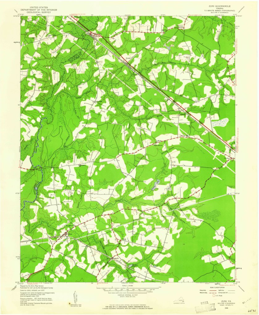 Zuni, VA (1944, 24000-Scale) Map by United States Geological Survey ...