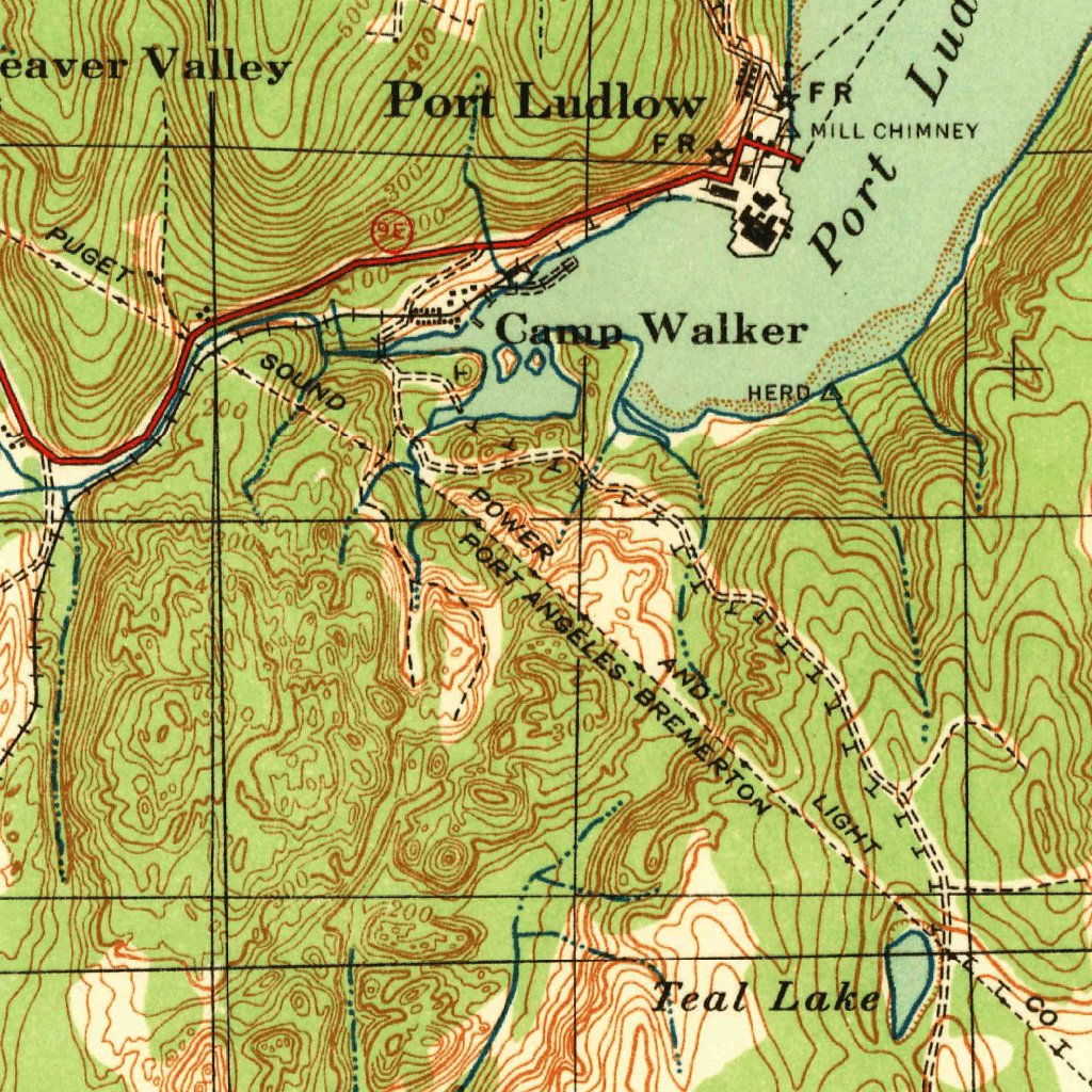Port Gamble, WA (1940, 62500-Scale) Map by United States Geological ...