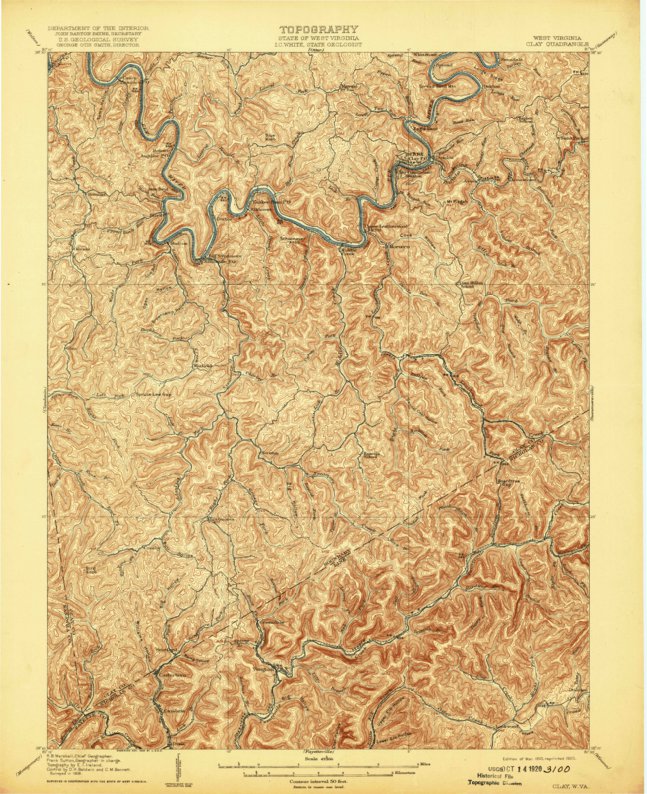 Clarksburg, WV (1910, 62500-Scale) Map by United States Geological ...