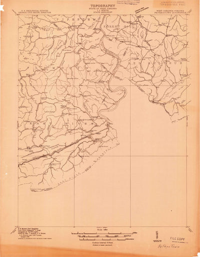 Narrows, VA-WV (1913, 48000-Scale) Map by United States Geological ...
