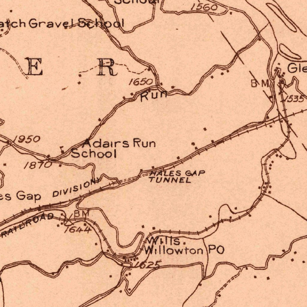 Narrows, VA-WV (1913, 48000-Scale) Map by United States Geological ...
