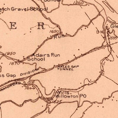 Narrows, VA-WV (1913, 48000-Scale) Map by United States Geological ...