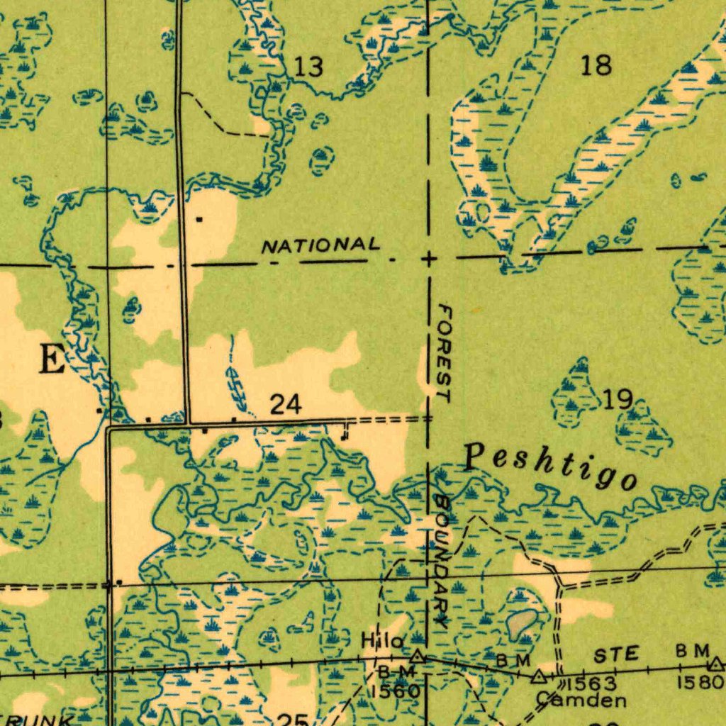 Crandon, WI (1947, 48000-Scale) Map by United States Geological Survey ...